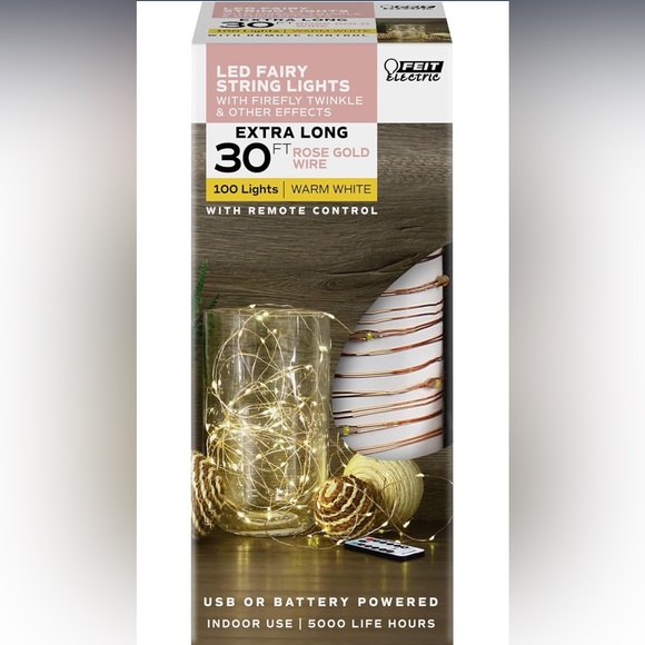 FEIT | Accents | Feit Electric Fairy Light Led 3 Foot Rose Wire Light ...